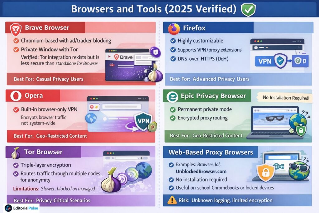 Top Unblocked Browsers for School, Work & Privacy (2025)